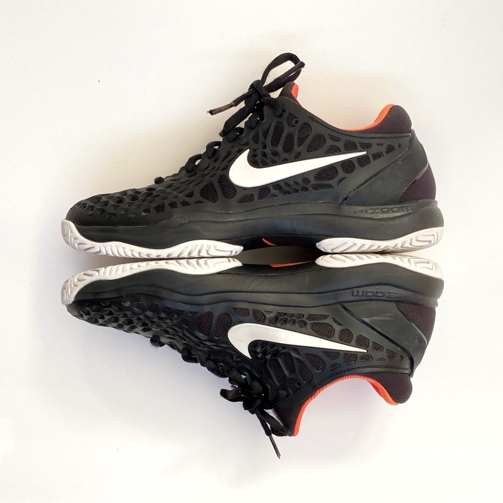 Nike Court Air Zoom Black White Rubber Cage Lace Up S… - Gem